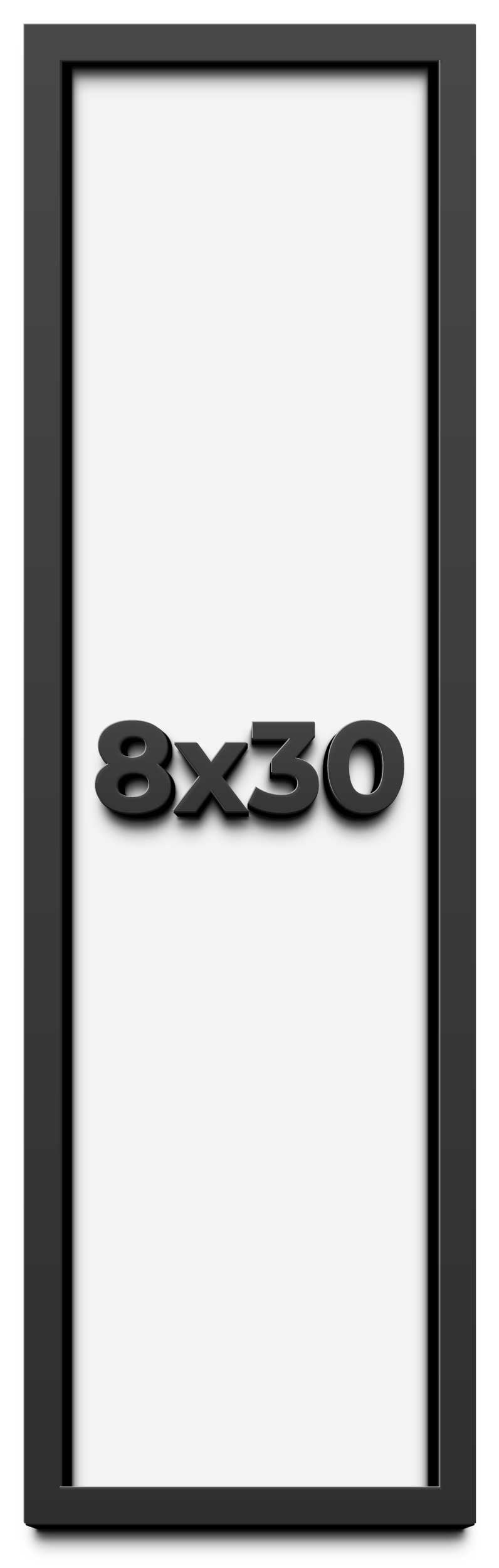8x30 Shadow Box Frame Black | 2 Inches Deep Real Wood Contemporary ...