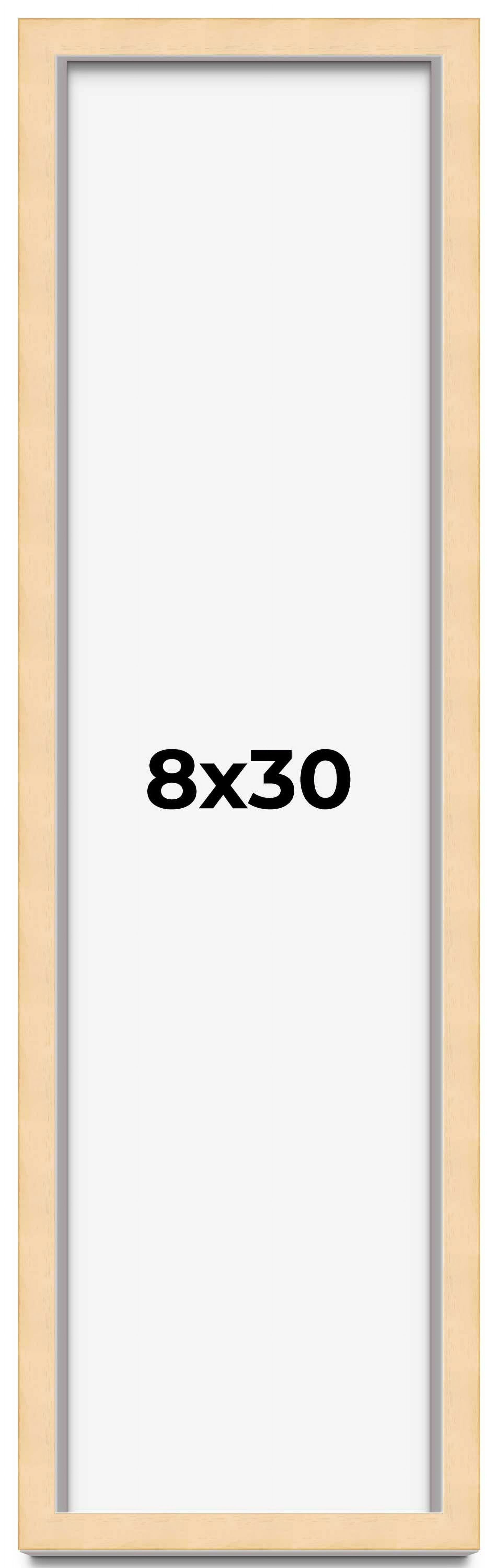 8x30 Shadow Box Frame Brown | 0.875 Inches Deep Real Wood Contemporary ...