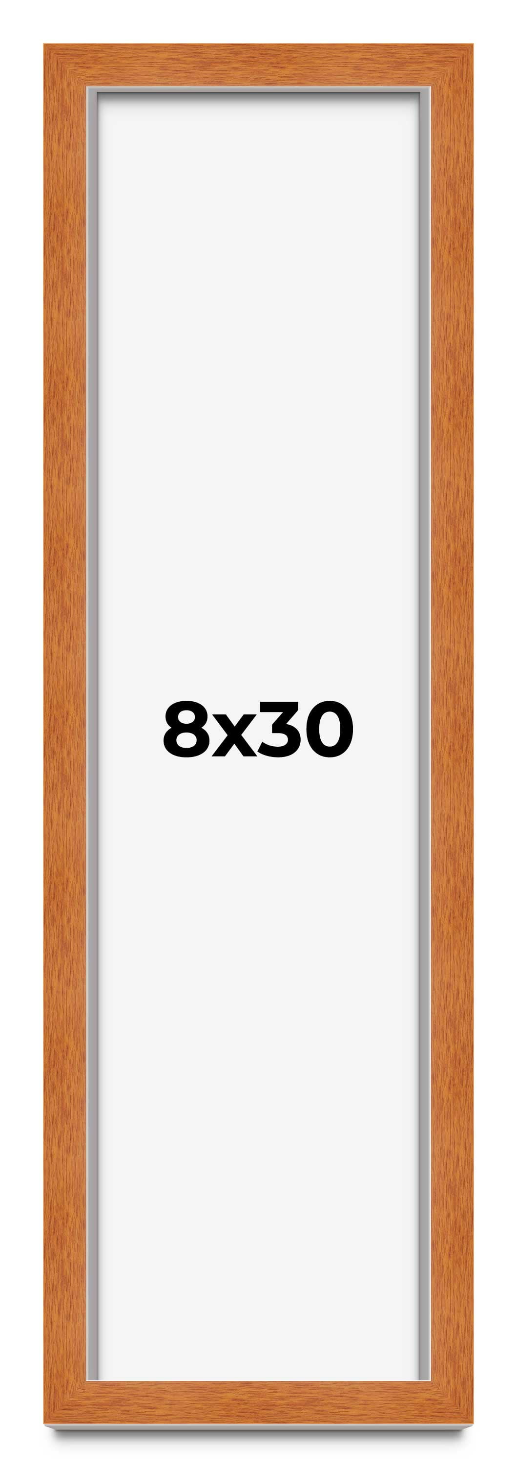 8x30 Shadow Box Frame Brown | 0.875 Inches Deep Real Wood Contemporary ...