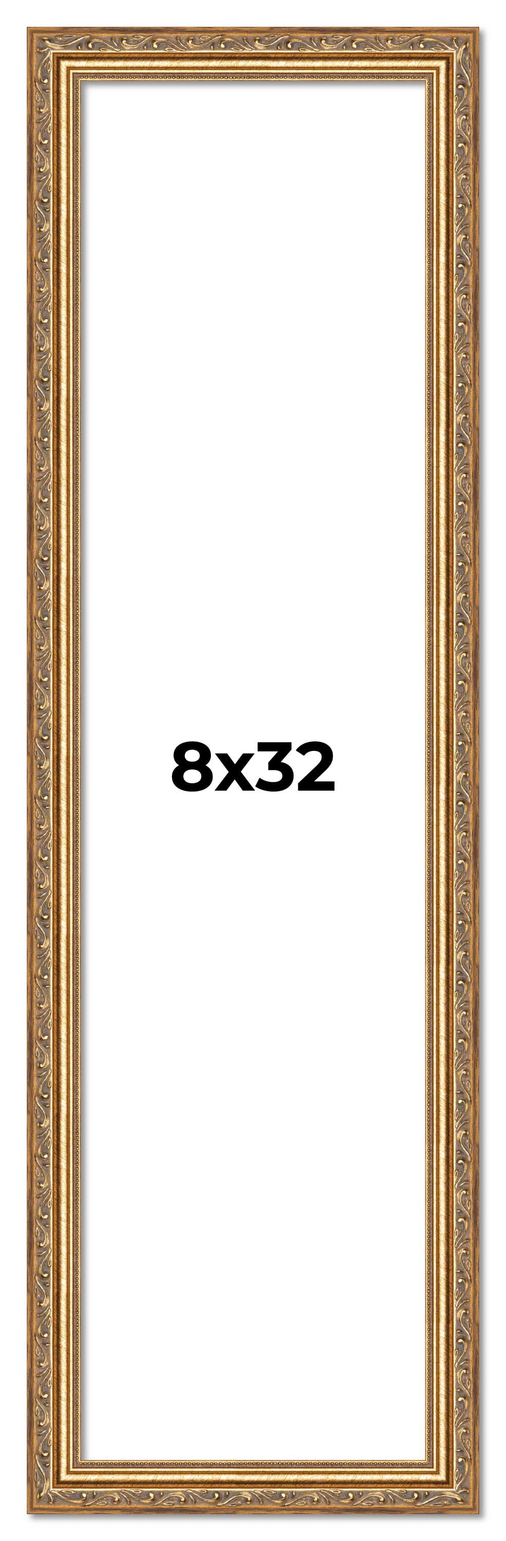 8x32 Frame Gold Solid Wood Picture Frame Width 1.25 Inches | Interior ...