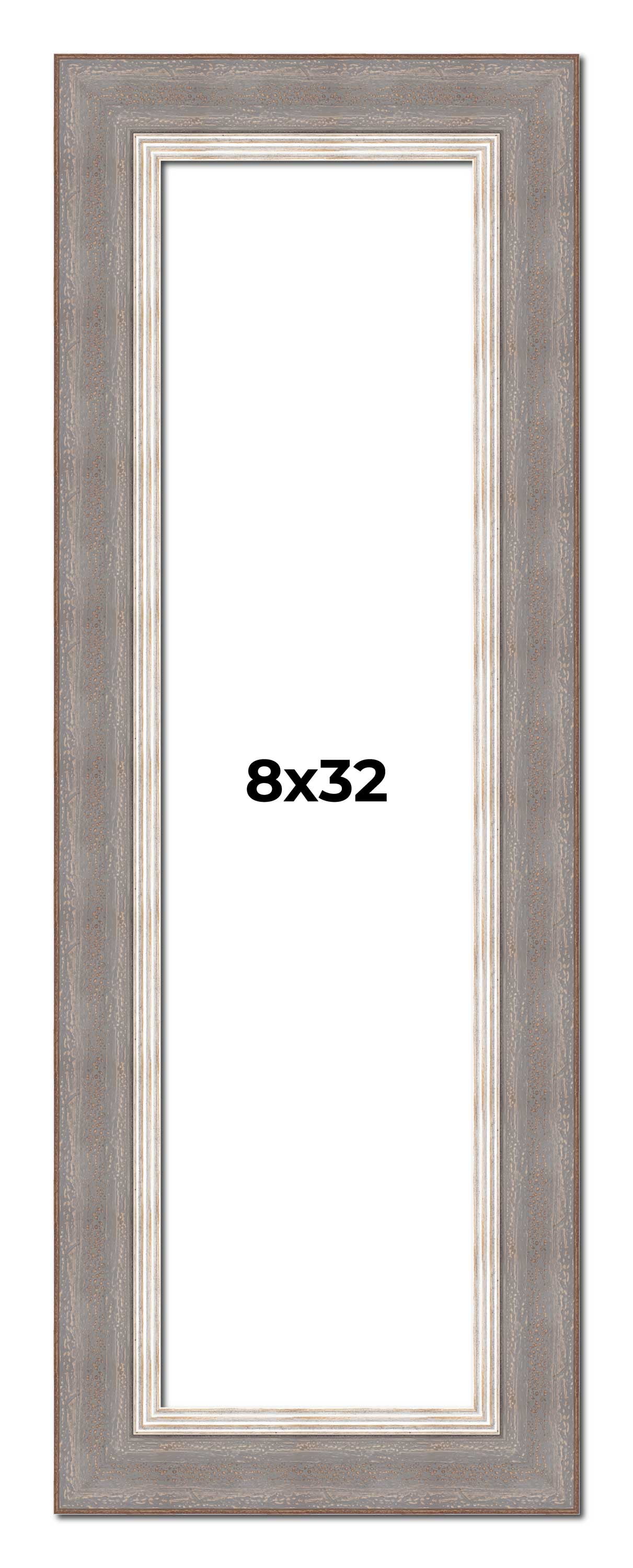 8x32 Frame Grey Real Wood Picture Frame Width 2.75 Inches | Interior ...
