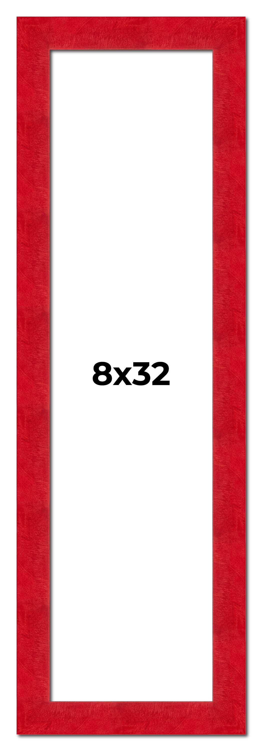 8x32 Frame Red Burl Solid Wood Picture Frame Width 1.75 Inches ...