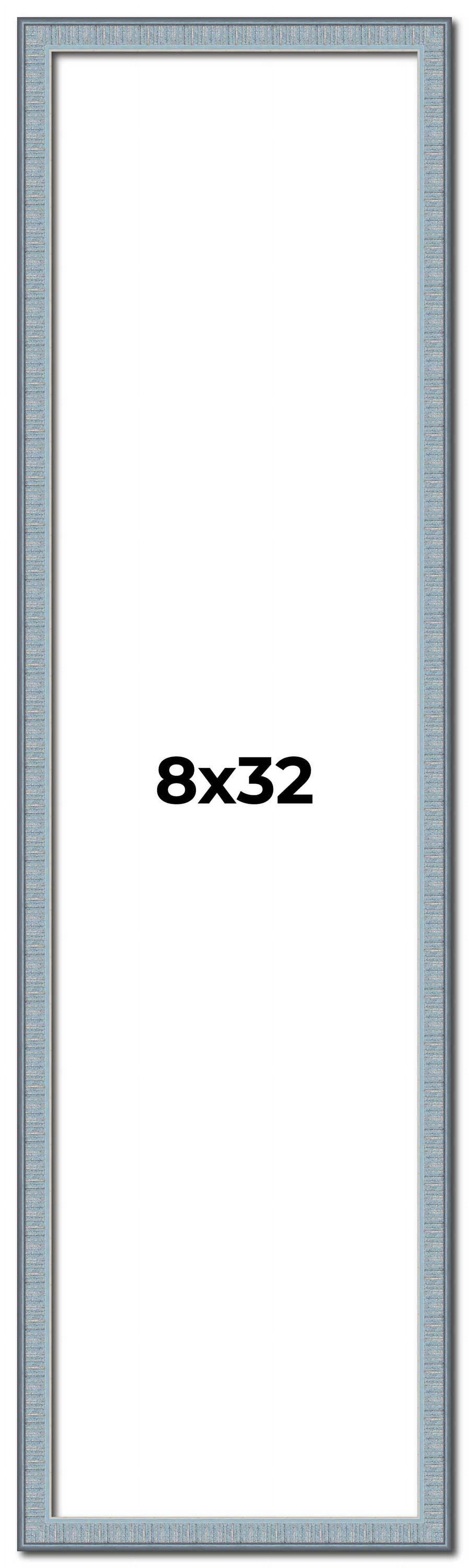 8x32 Frame Rustic Sky Blue Solid Wood Picture Frame | 0.75 Inch ...