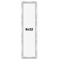 8x32 Frame Silver Whitewashed Wood Grain Solid Wood Shadow Box | 0.75 ...
