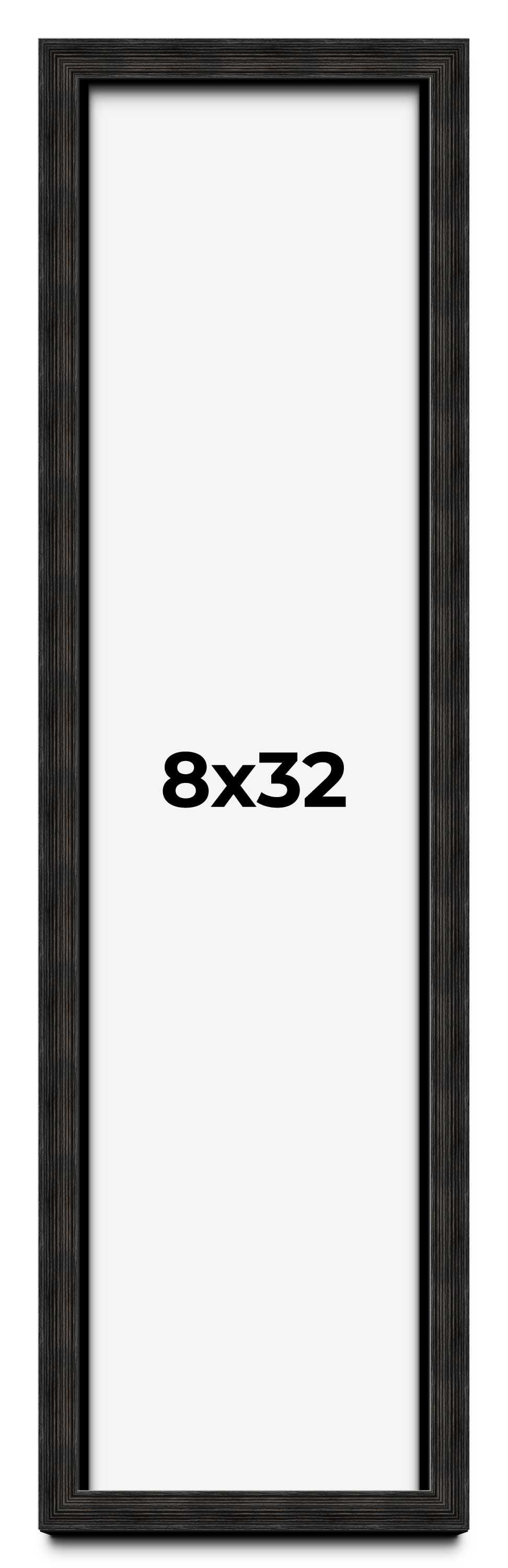 8x32 Shadow Box Black Rustic Barnwood Display Frame | 1.125 Inch Deep ...