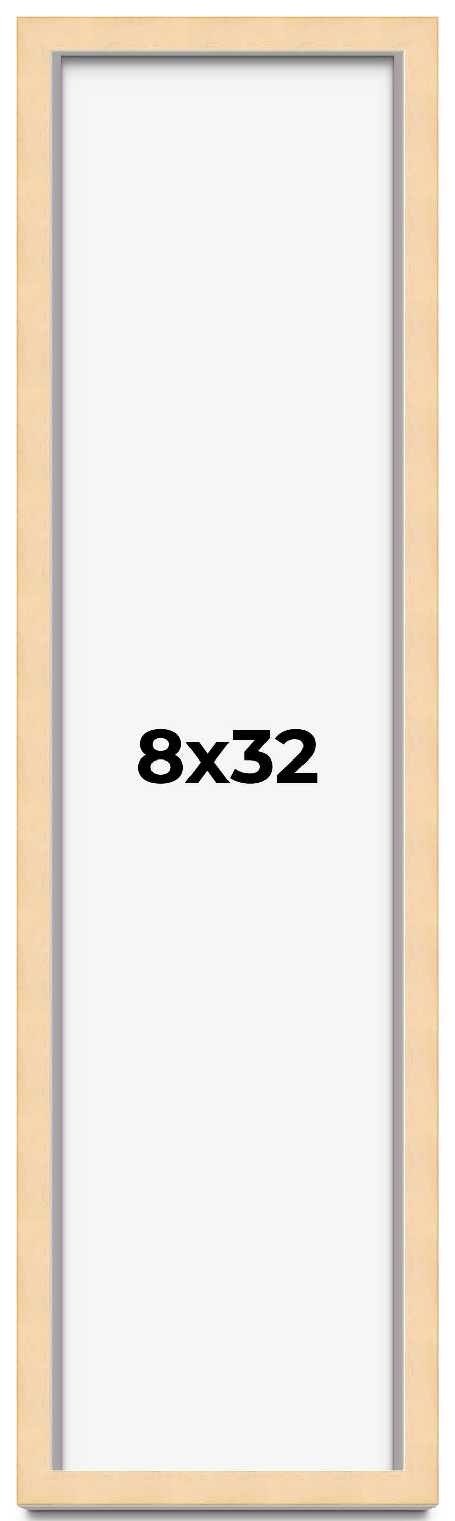 8x32 Shadow Box Frame Brown | 0.875 Inches Deep Real Wood Contemporary ...