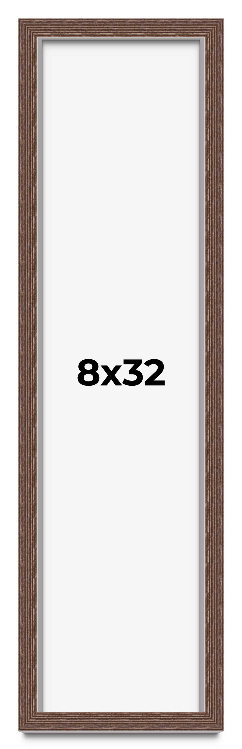 8x32 Shadow Box Frame Brown | 1.125 inches Deep Real Wood Rustic ...