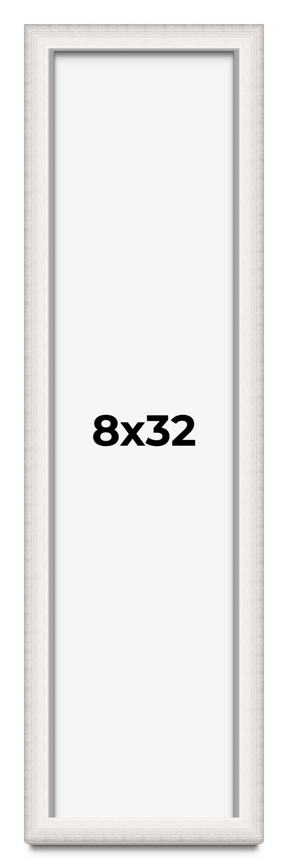 8x32 Shadow Box Silver Brushed Striped Display Frame | 1.625 Inches ...