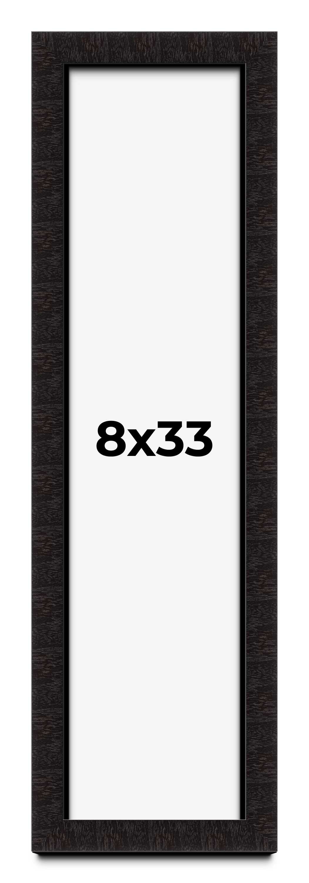 8x33 Shadow Box Black Solid Wood Display Picture Frame | 1 Inch Rabbet ...