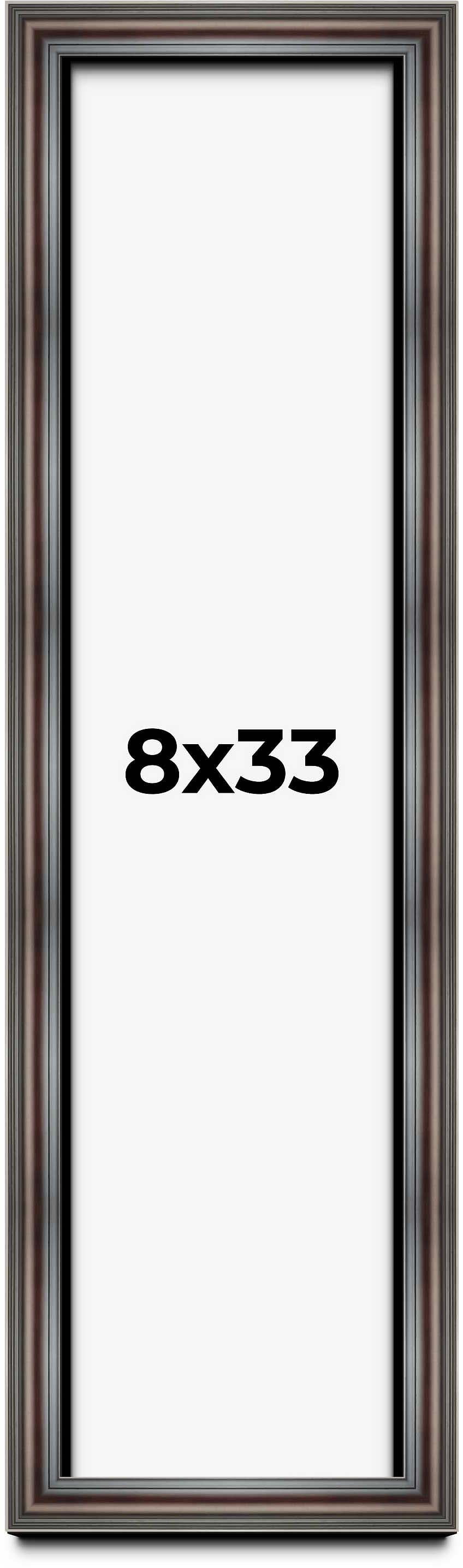 8x33 Shadow Box Frame Brown Cherry | 2.625 Inches Deep Pine Wood ...