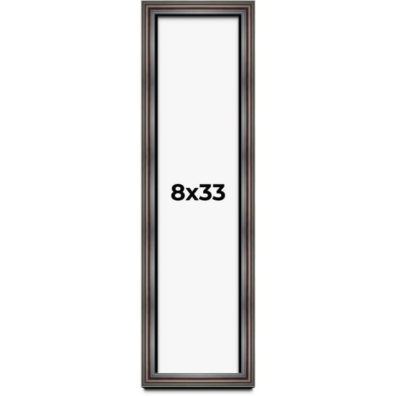 8x33 Shadow Box Frame Brown Cherry | 2.625 Inches Deep Pine Wood ...