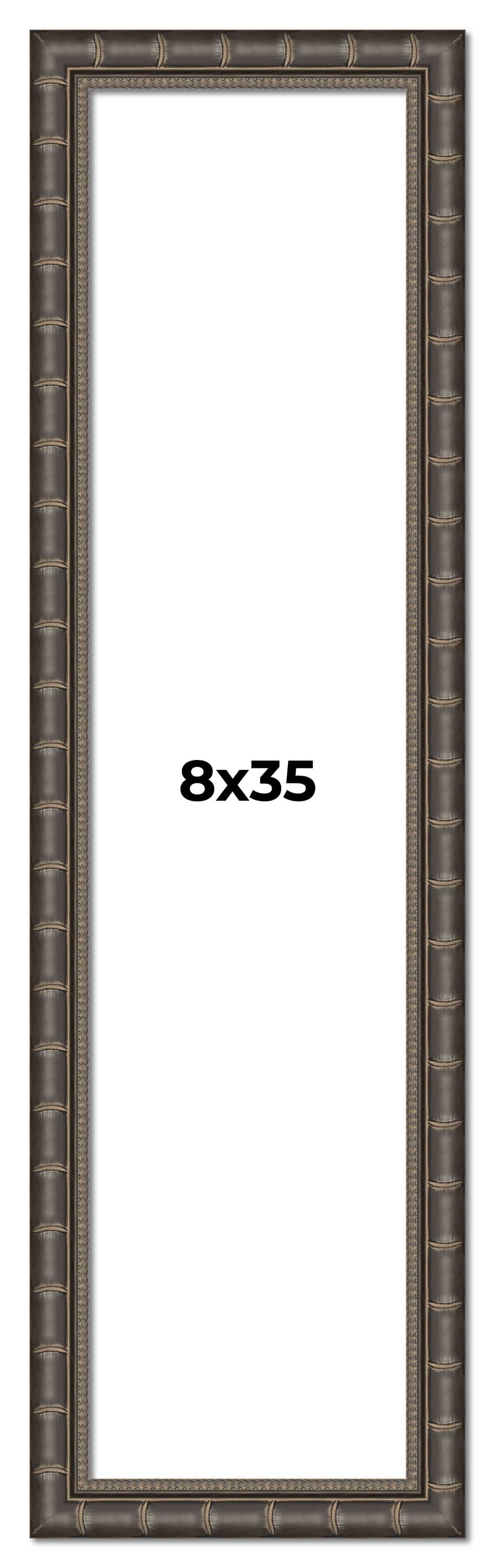8x35 Frame Black Bamboo Solid Wood Picture Frame Width 1.5 Inches ...