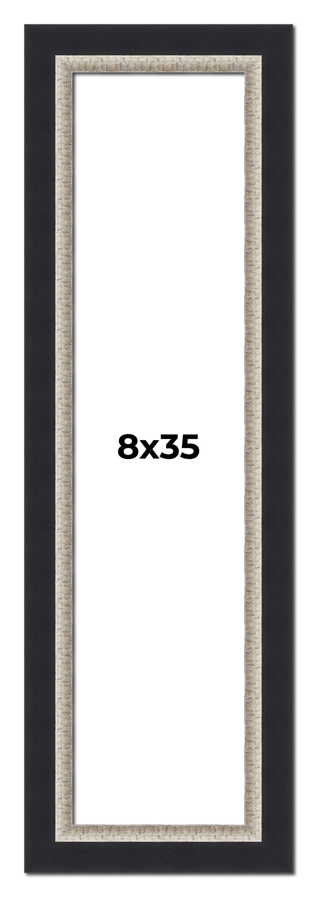 8x35 Frame Black Real Wood Picture Frame Width 2.25 Inches | Interior ...