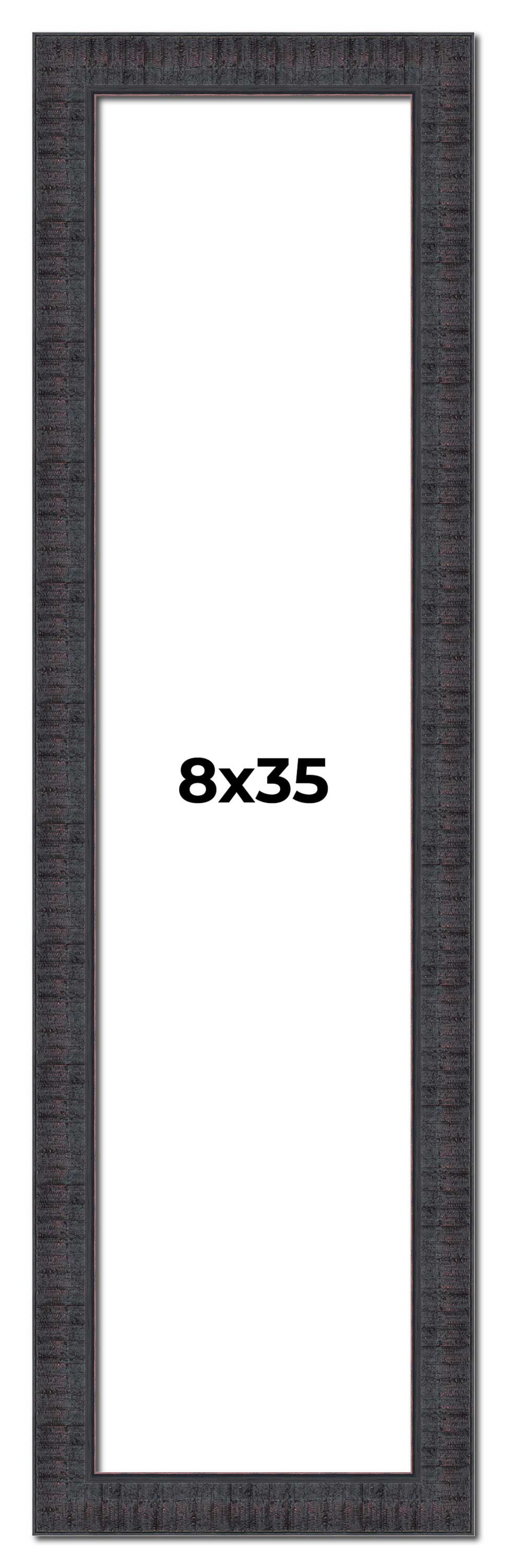 8x35 Frame Brown Rustic Solid Wood Picture Frame 1.5 Inches Wide ...