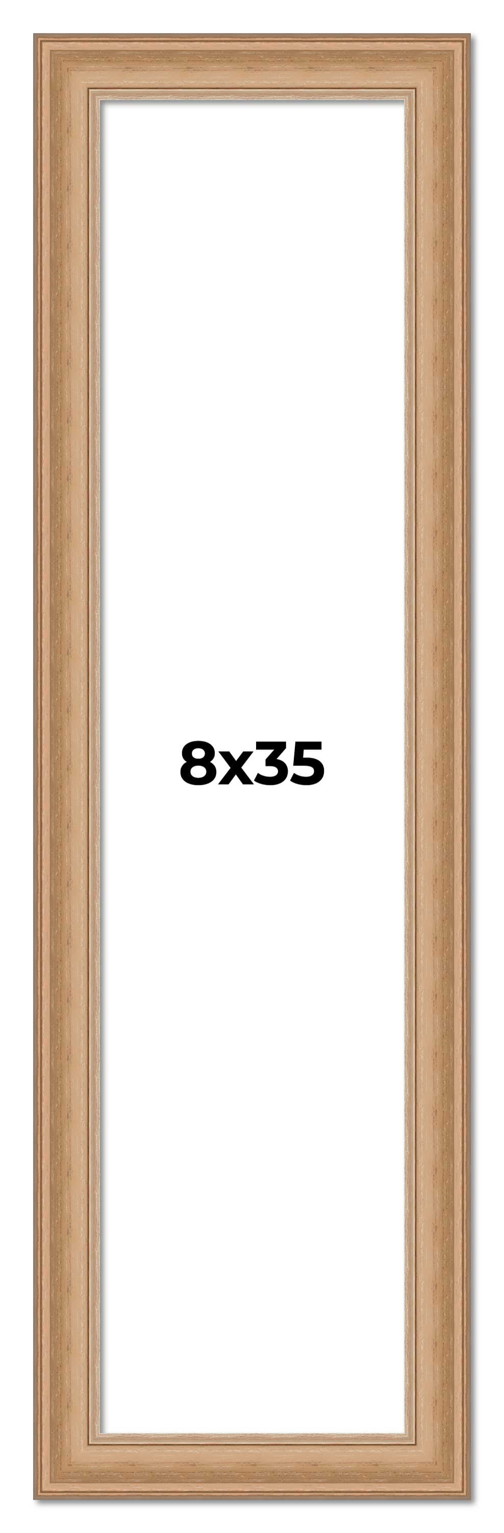 8x35 Frame Charleston Honey Brown Solid Wood Picture Frame Width 1.75 ...