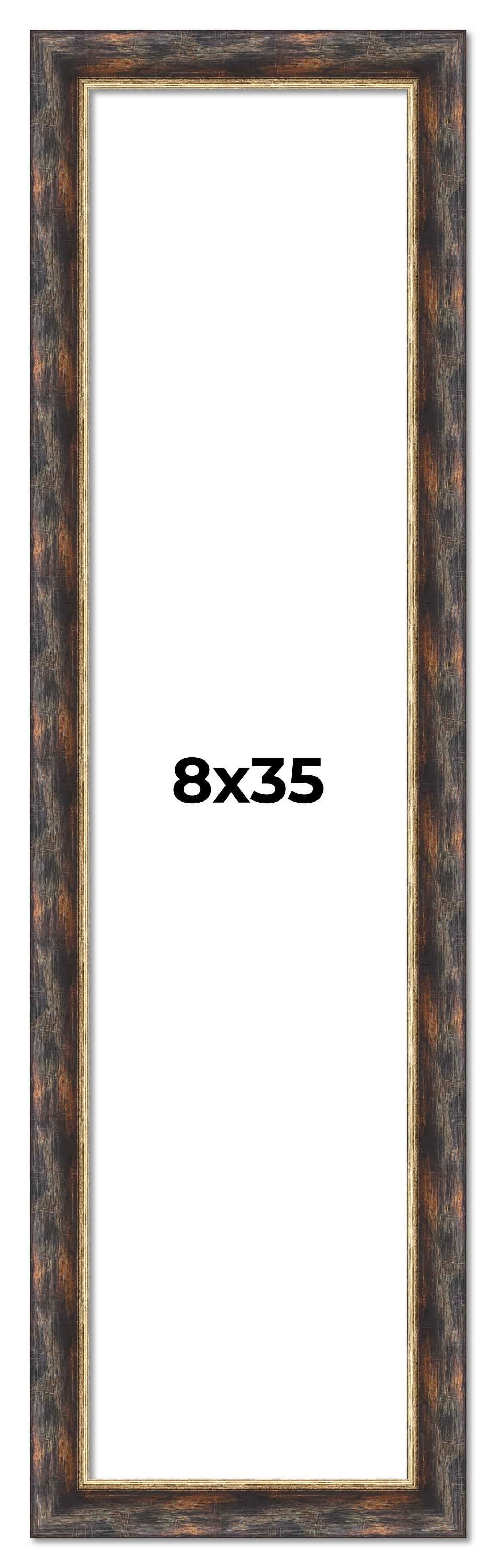 8x35 Frame Gold Real Wood Picture Frame Width 1.5 inches | Interior ...