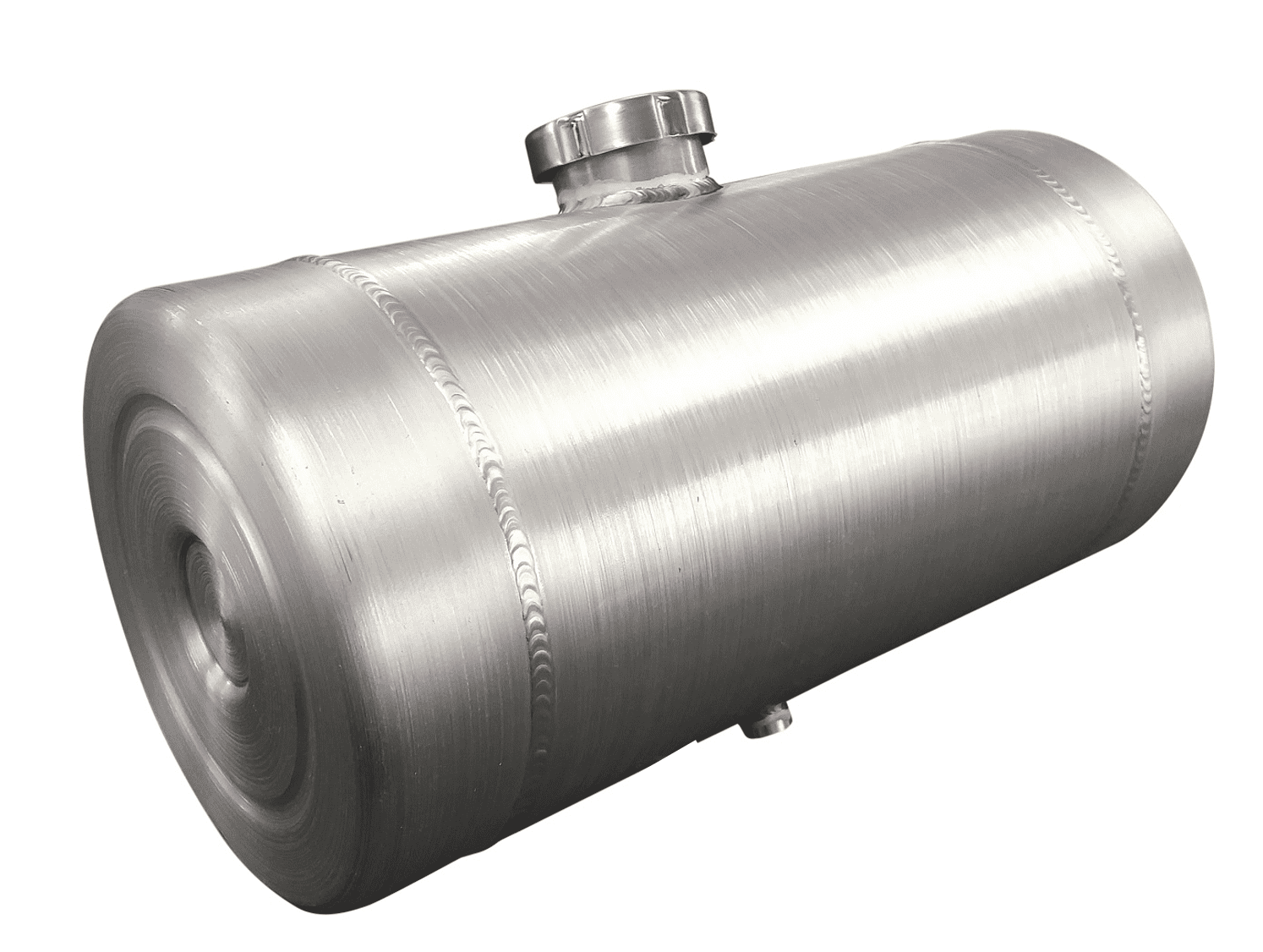 8x36 Center Fill Round Spun Aluminum Gas Tank - 7.5 Gallon 3/8 NPT ...