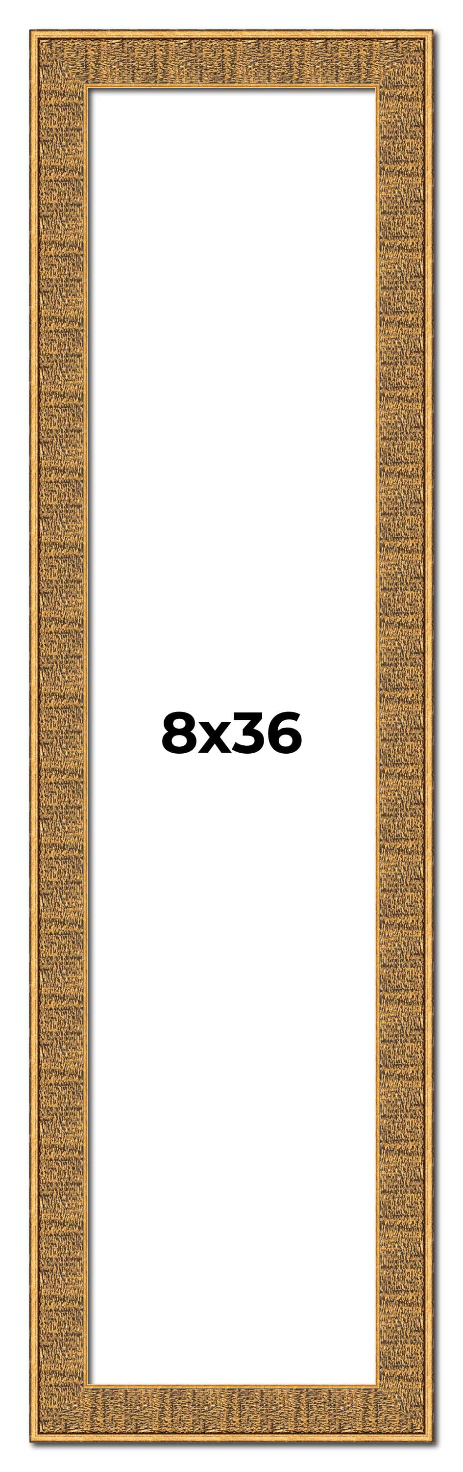 8x36 Frame Black and Gold Distressed Solid Wood Sonoma Picture Frame ...