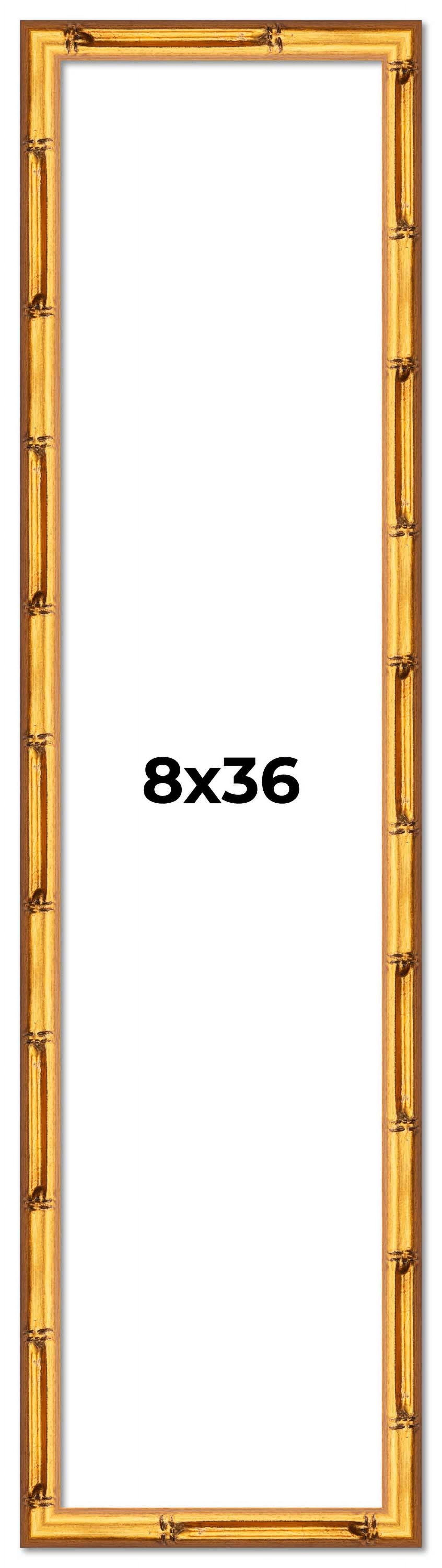 8x36 Frame Gold Bamboo Picture Frame - Complete Modern Photo Frame ...
