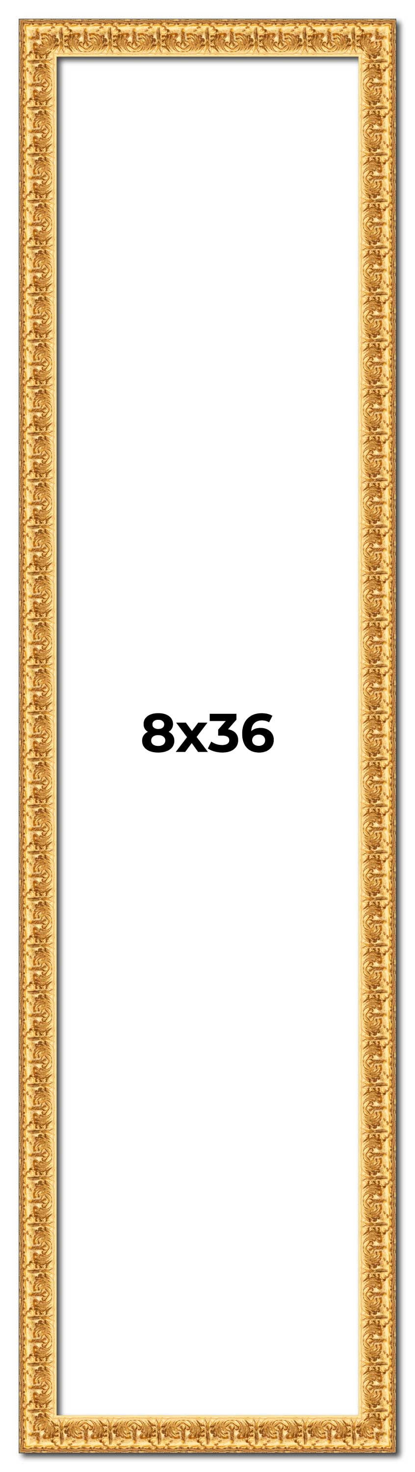 8x36 Frame Gold Real Wood Picture Frame Width 1 inches | Interior Frame ...