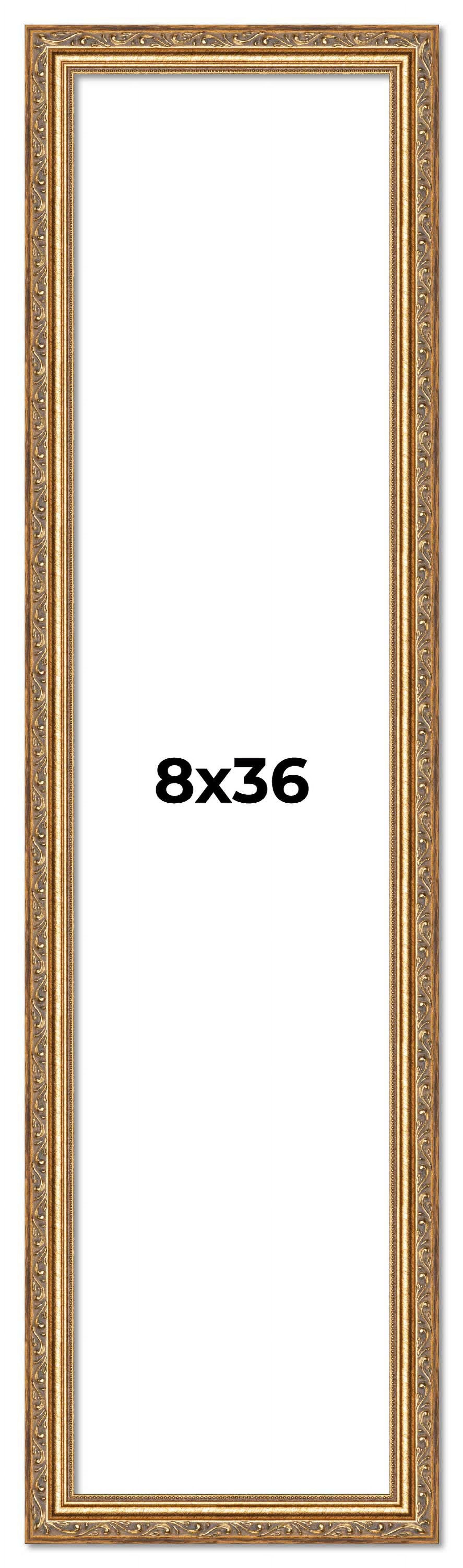 8x36 Frame Gold Solid Wood Picture Frame Width 1.25 Inches | Interior ...