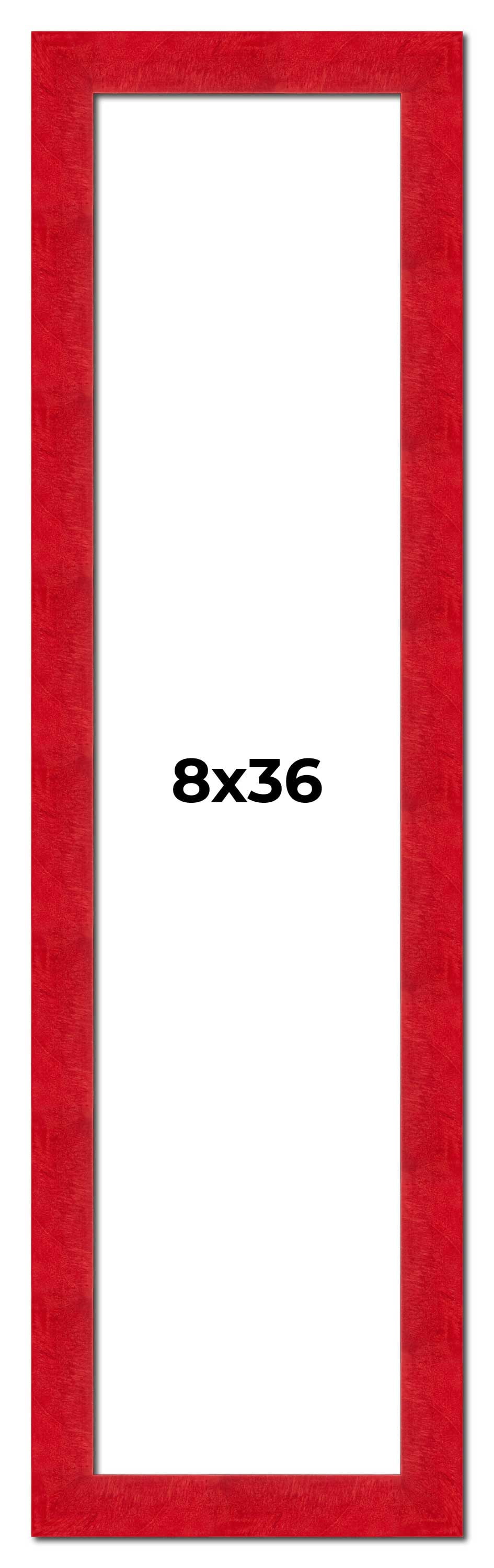 8x36 Frame Red Burl Solid Wood Picture Frame Width 1.75 Inches ...