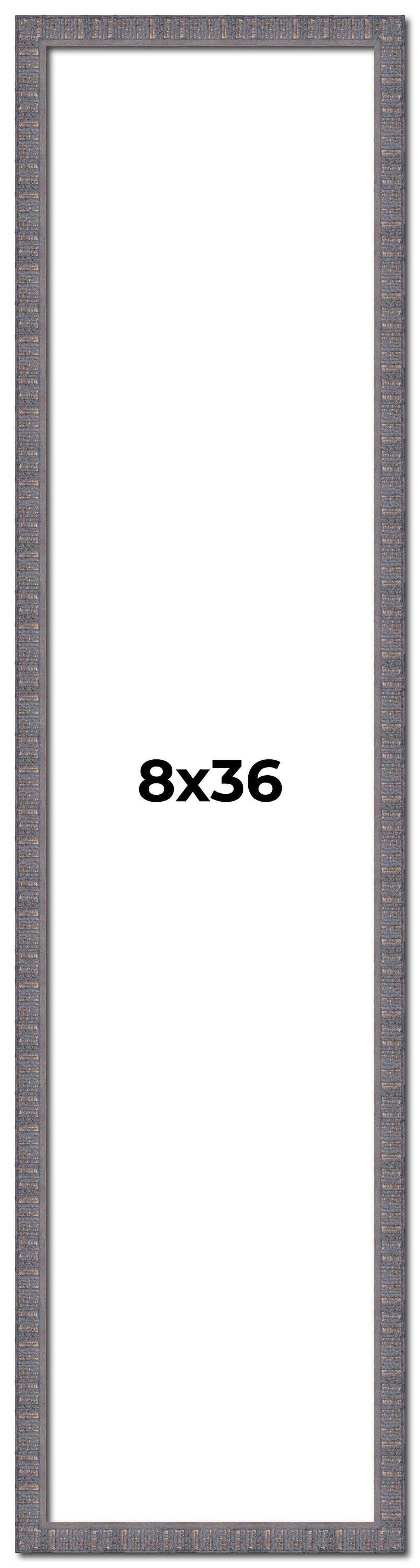 8x36 Frame Slate Blue Distressed Rustic Solid Wood Picture Frame | 0.75 ...