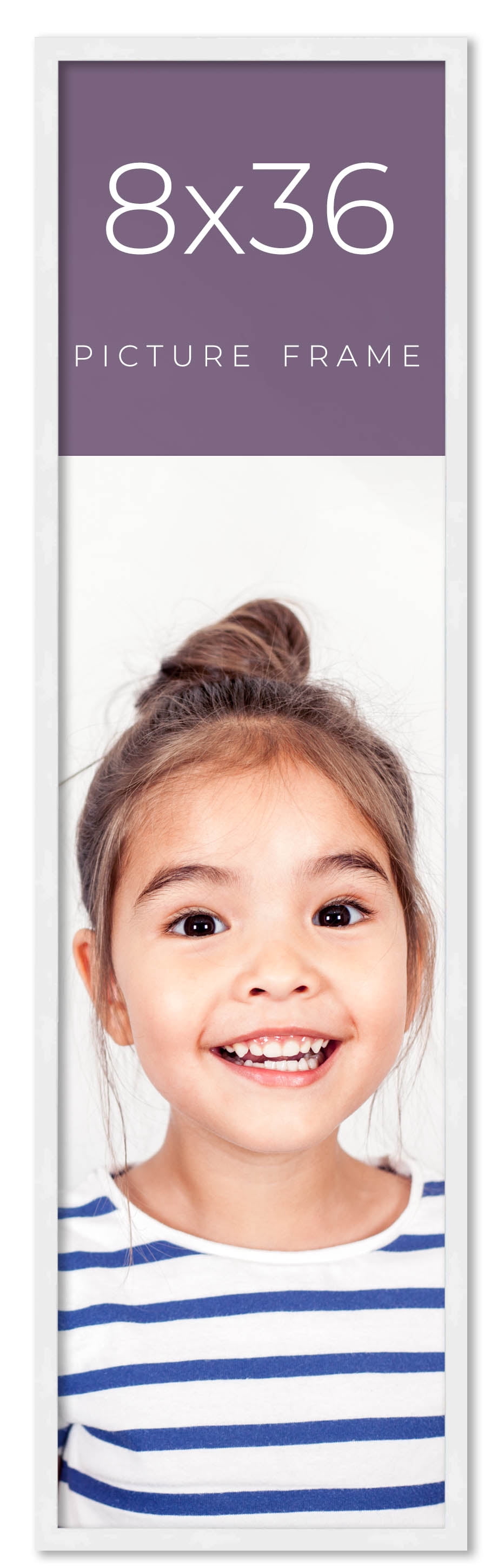 8x36 Frame White Real Wood Picture Frame Width 0.75 inches | Interior ...