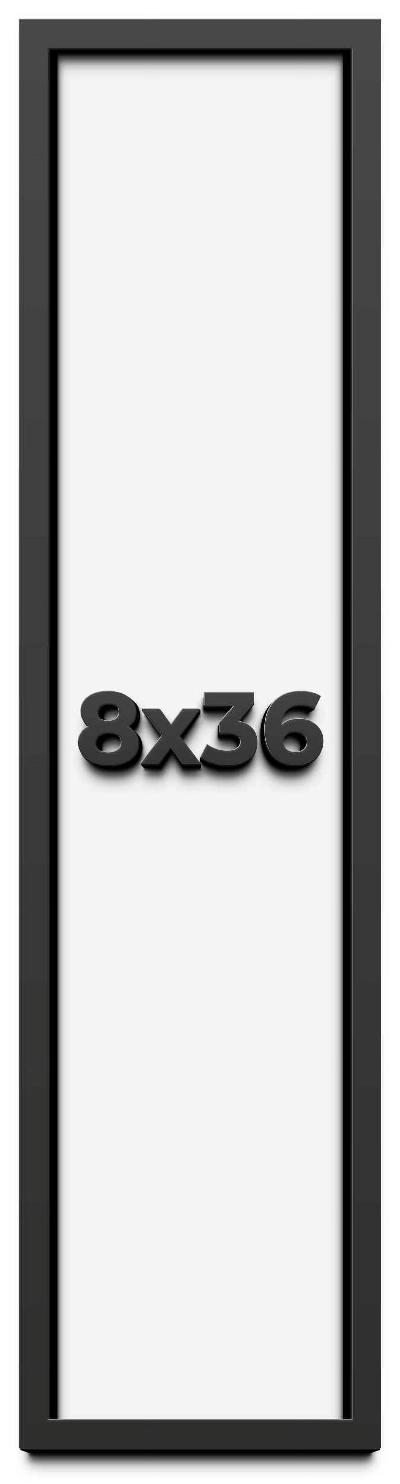 8x36 Shadow Box Frame Black | 1 inches Deep Real Wood Contemporary ...