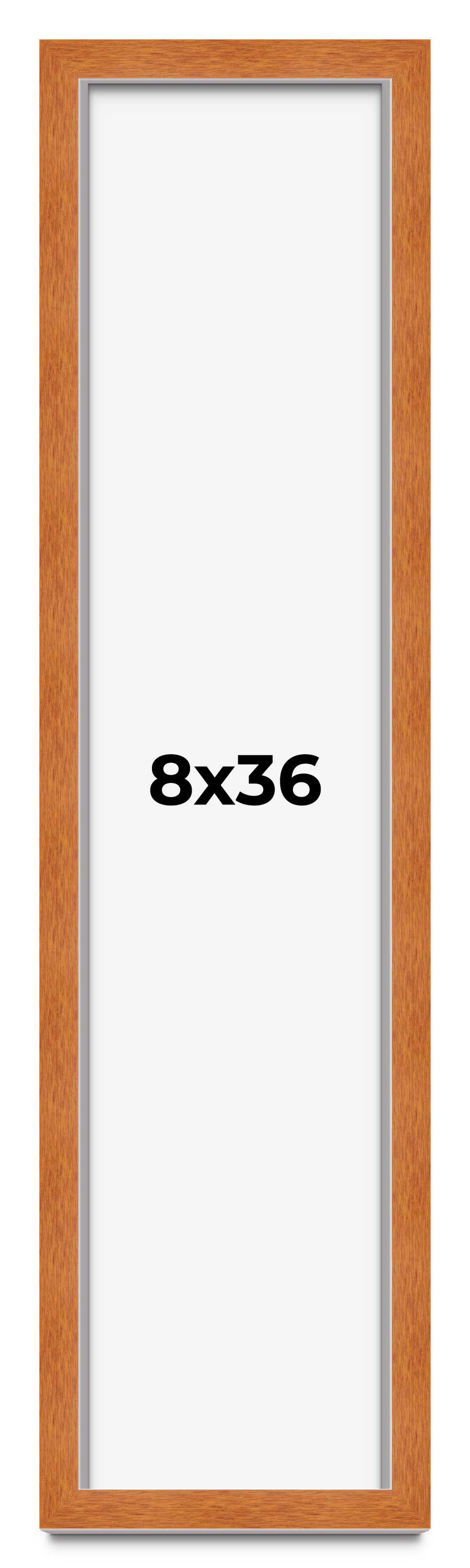 8x36 Shadow Box Frame Brown | 0.875 Inches Deep Real Wood Contemporary ...