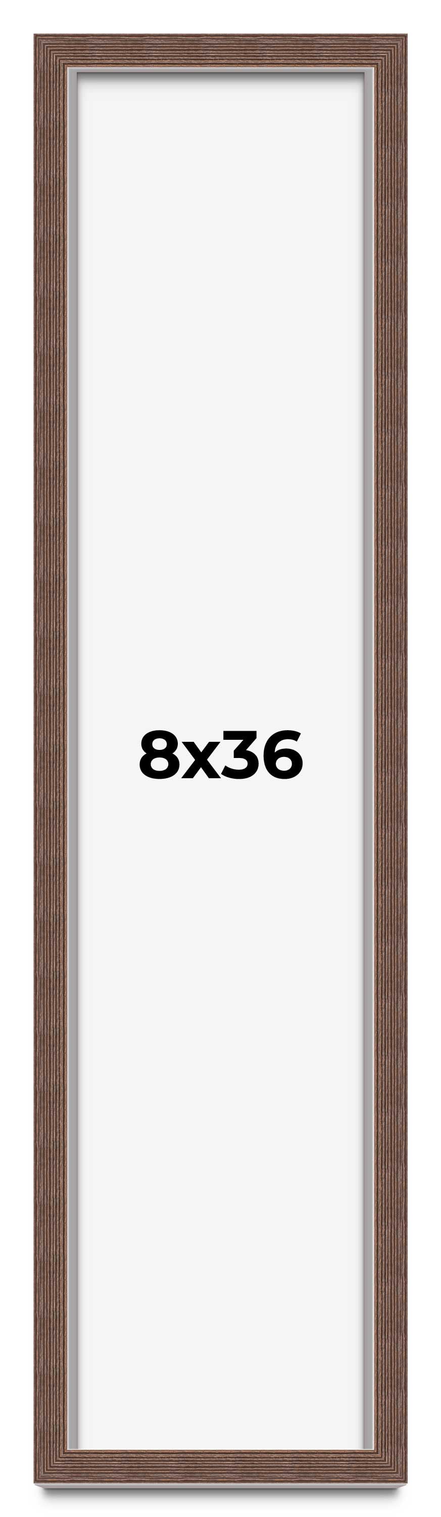8x36 Shadow Box Frame Brown | 1.125 inches Deep Real Wood Rustic ...