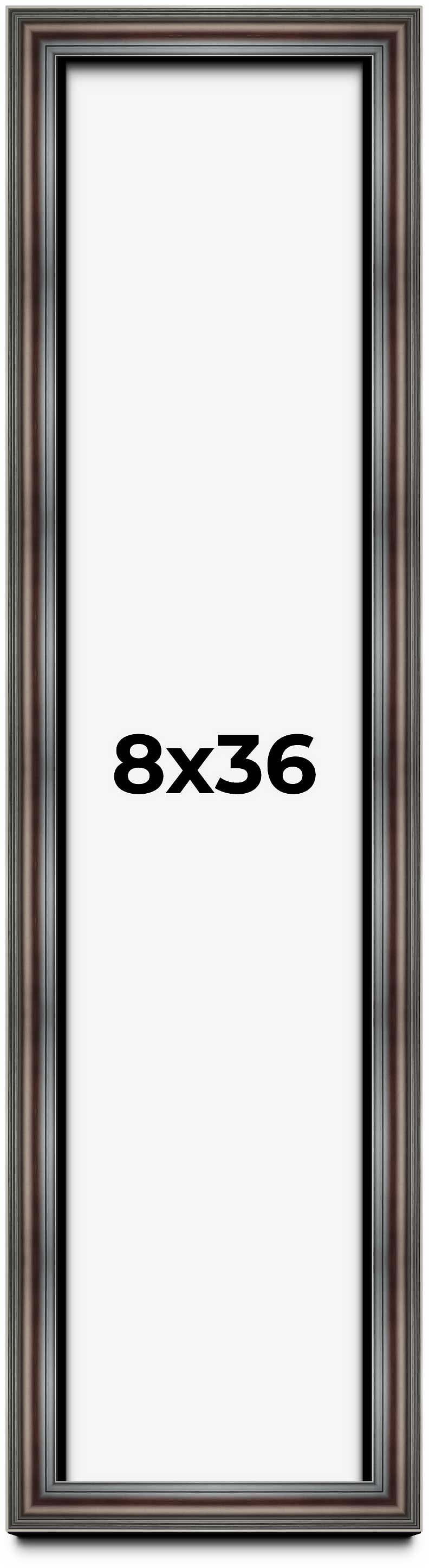 8x36 Shadow Box Frame Brown Cherry | 2.625 Inches Deep Pine Wood ...