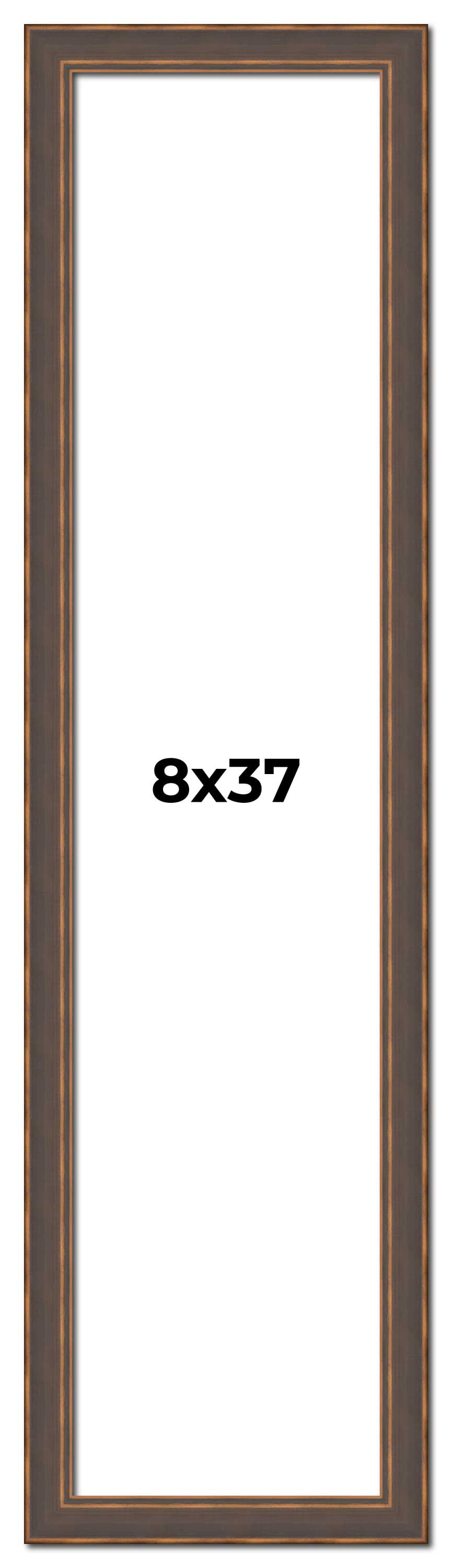 8x37 Frame Golden Caramel Solid Wood Bronze Picture Frame | 1.25 Inch ...