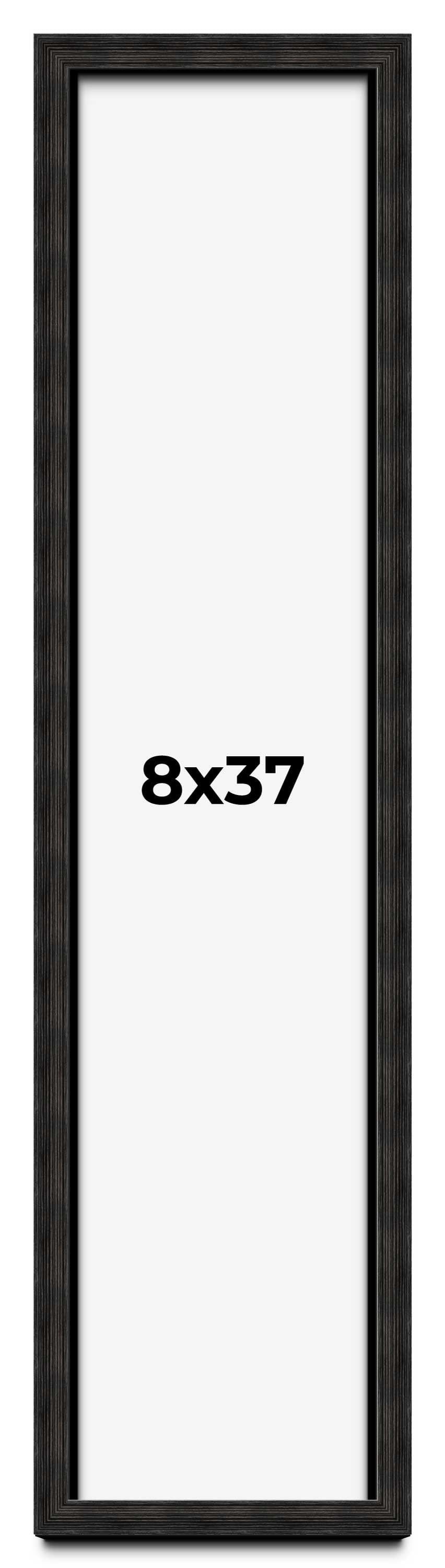 8x37 Shadow Box Black Rustic Barnwood Display Frame | 1.125 Inch Deep ...