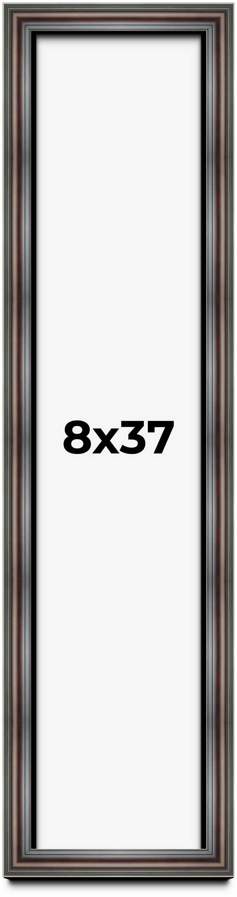 8x37 Shadow Box Frame Brown Cherry | 2.625 Inches Deep Pine Wood ...
