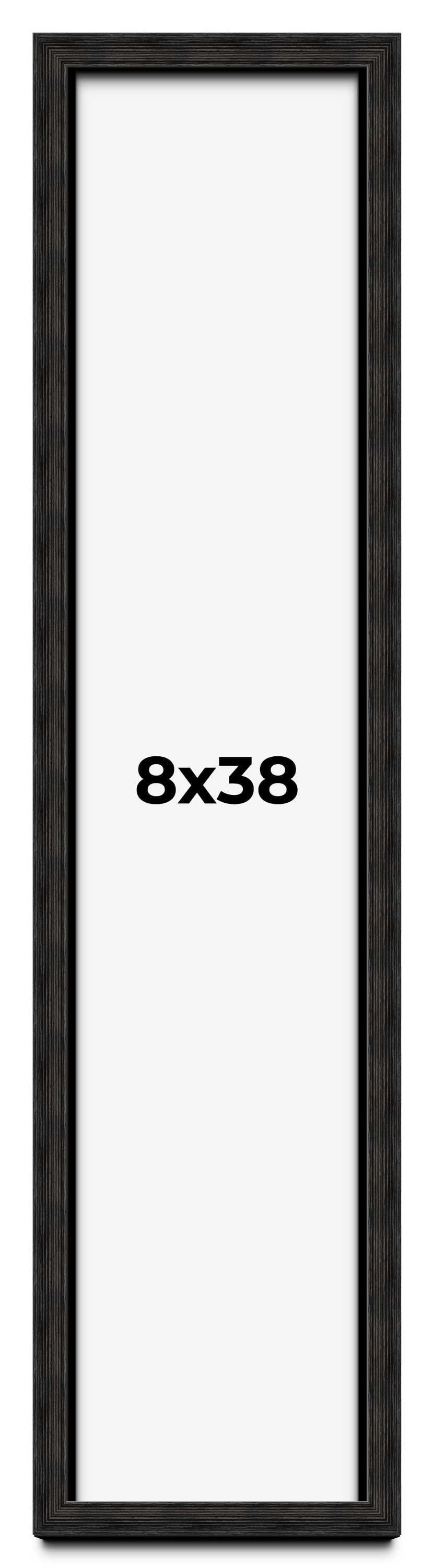 8x38 Shadow Box Black Rustic Barnwood Display Frame | 1.125 Inch Deep ...