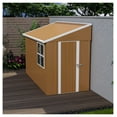 8x4 FT Heavy-Duty Metal Storage Shed with Double Doors, Windows ...