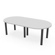 12' Rectangular Modular Conference Table Metal T-Bases Power And Data ...