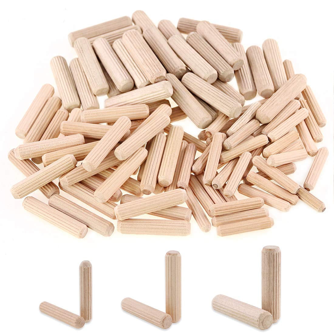 8x40-1100 Pcs. Wood Stick Wood Dowel pin. Wooden Stick made of Hardwood ...