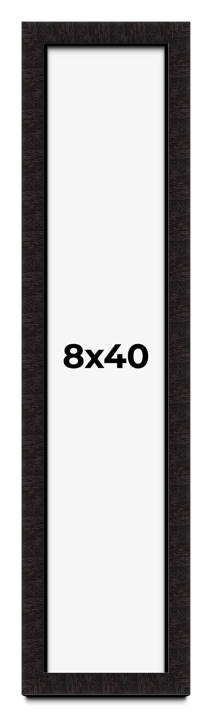 8x40 Shadow Box Black Solid Wood Display Picture Frame | 1 Inch Rabbet ...