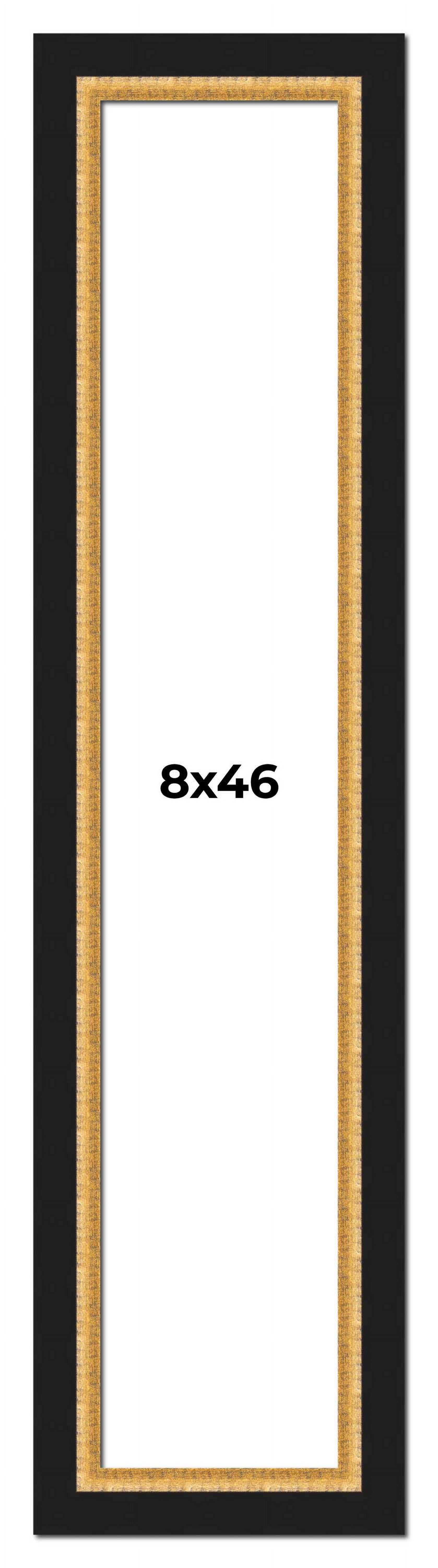8x46 Frame Gold Real Wood Picture Frame Width 2.25 Inches | Interior ...