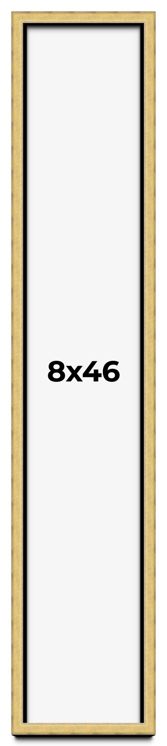 8x46 Shadow Box Frame Gold | 1.375 Inches Deep Real Wood Contemporary ...