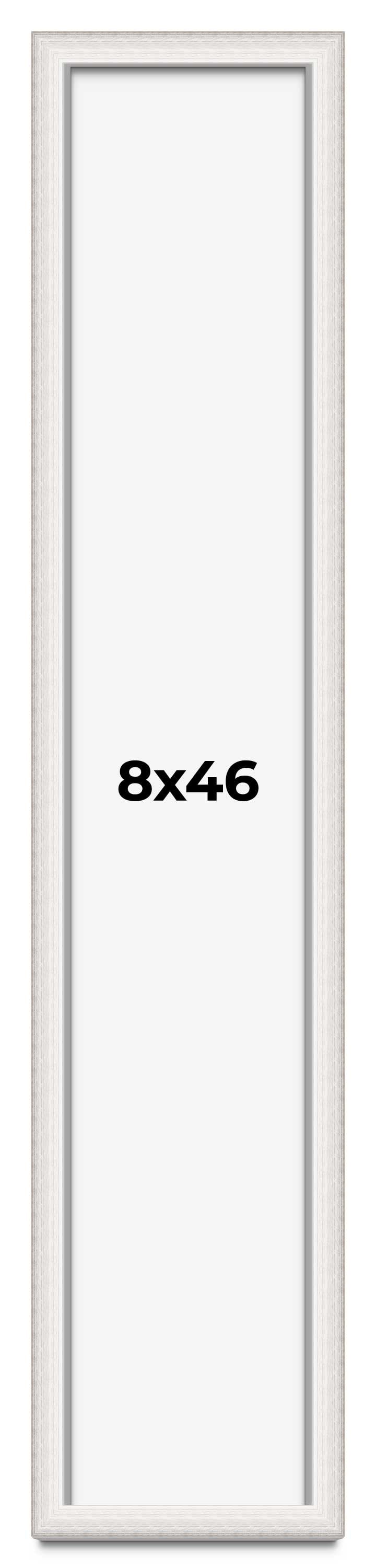 8x46 Shadow Box Silver Brushed Striped Display Frame | 1.625 Inches ...