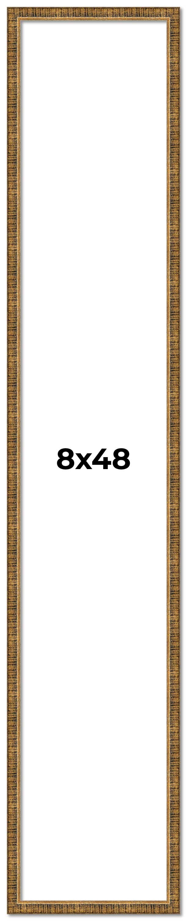 8x48 Frame Gold Kingsley Distressed Solid Wood Picture Frame Width 0.75 ...