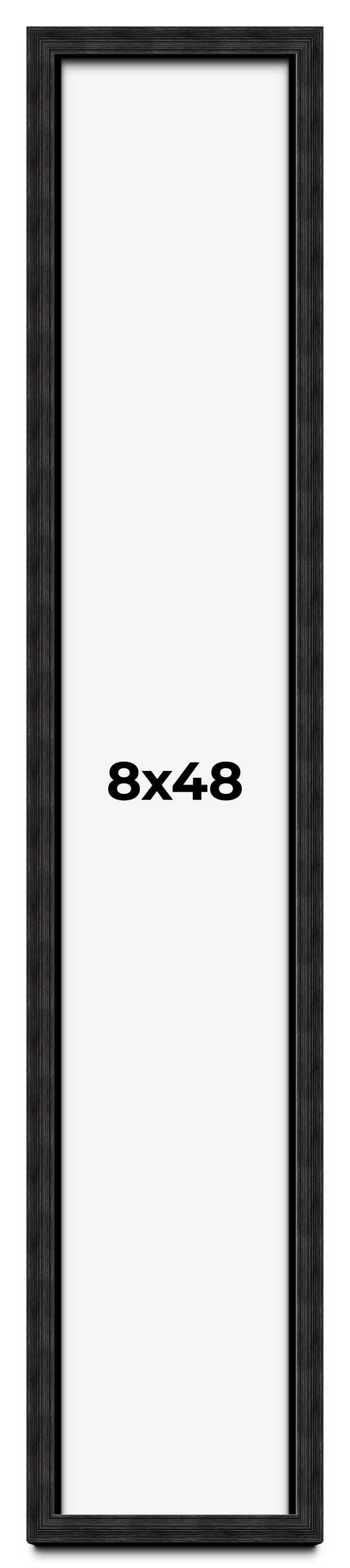 8x48 Shadow Box Black Rustic Barnwood Display Frame | 1.125 Inch Deep ...