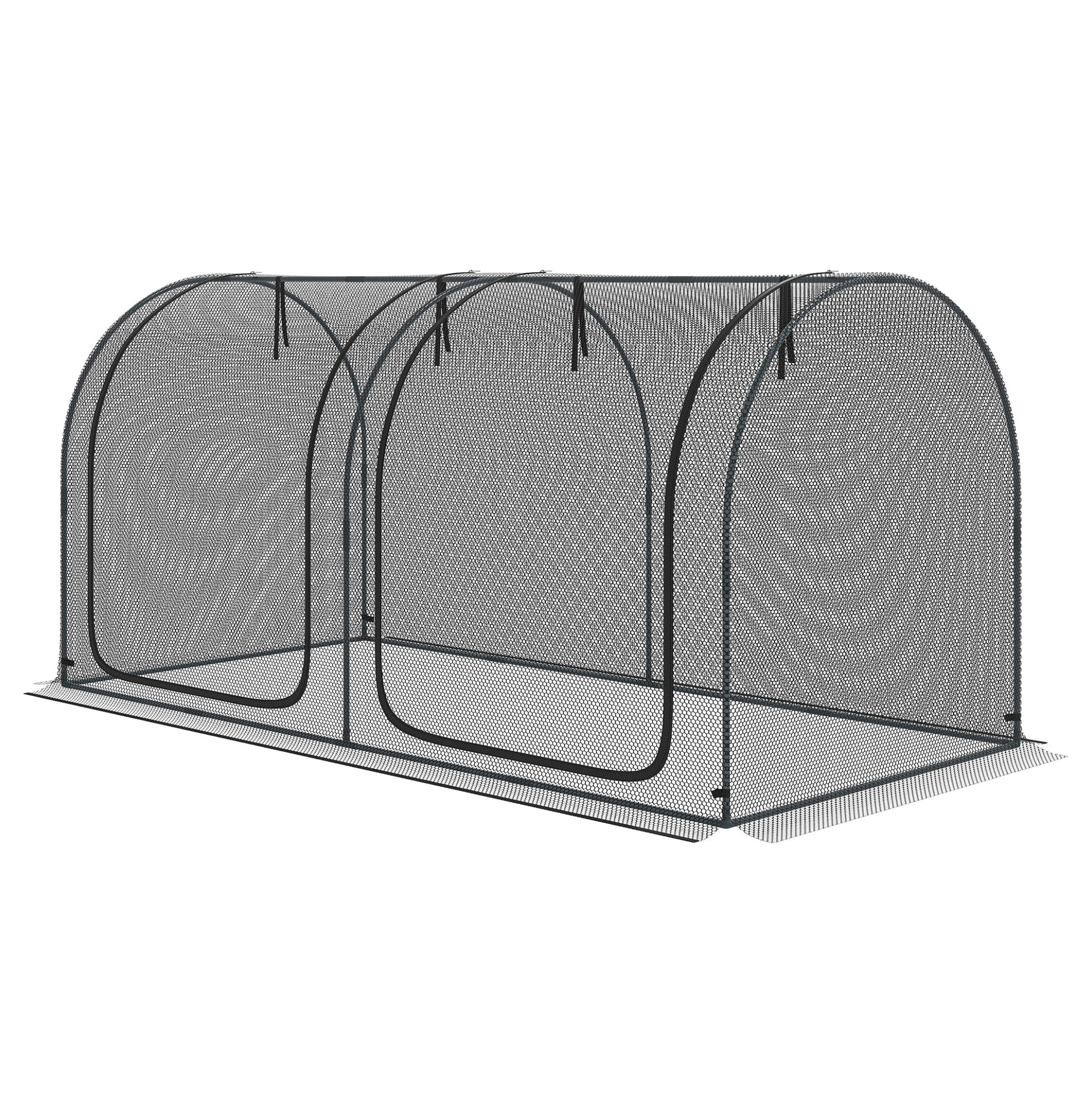 8x4ft Plant Protection Cage, Steel Frame Crop Tent - Garden Animal ...