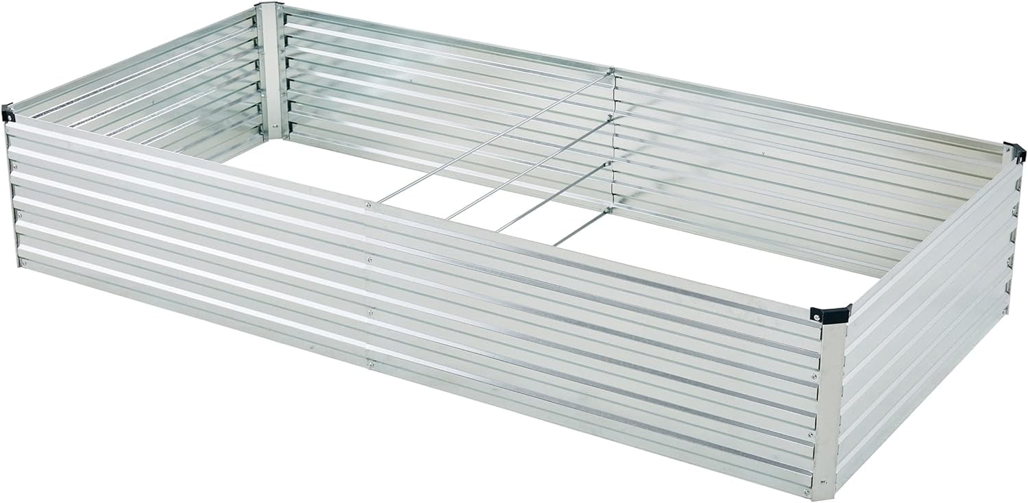 8x4x1.5FT Galvanized Raised Garden Bed - Outdoor Planter Box for ...