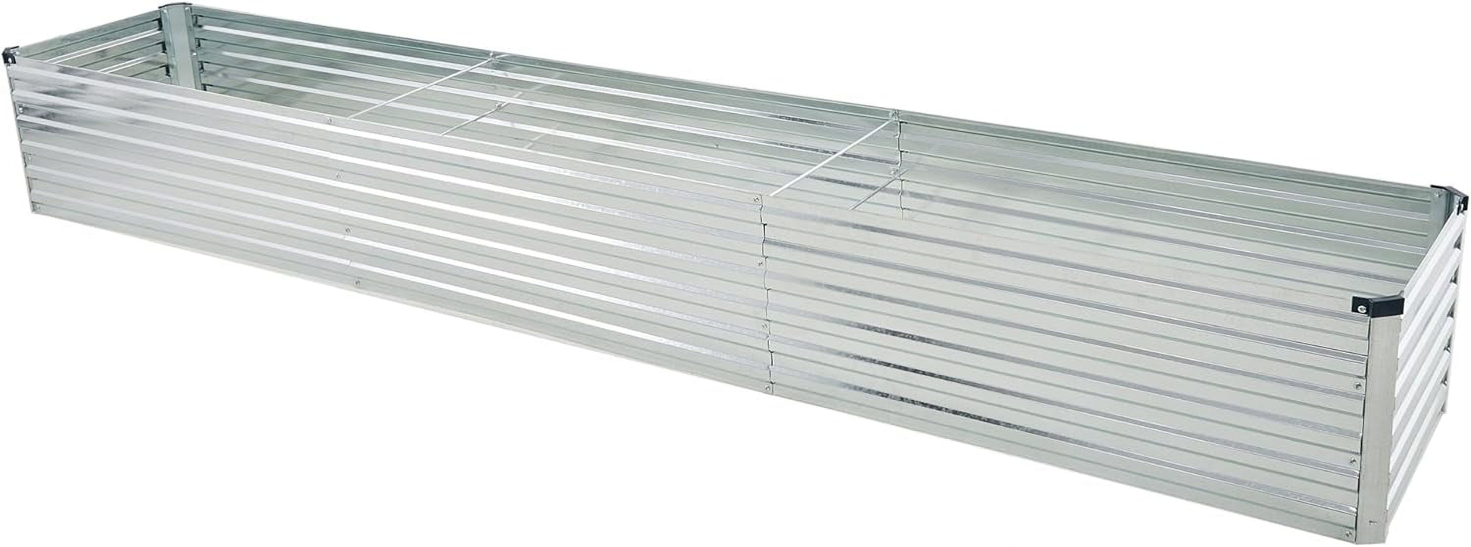 8x4x1ft(2 Pack) Galvanized Raised Garden Bed,Outdoor Planter Box Metal ...