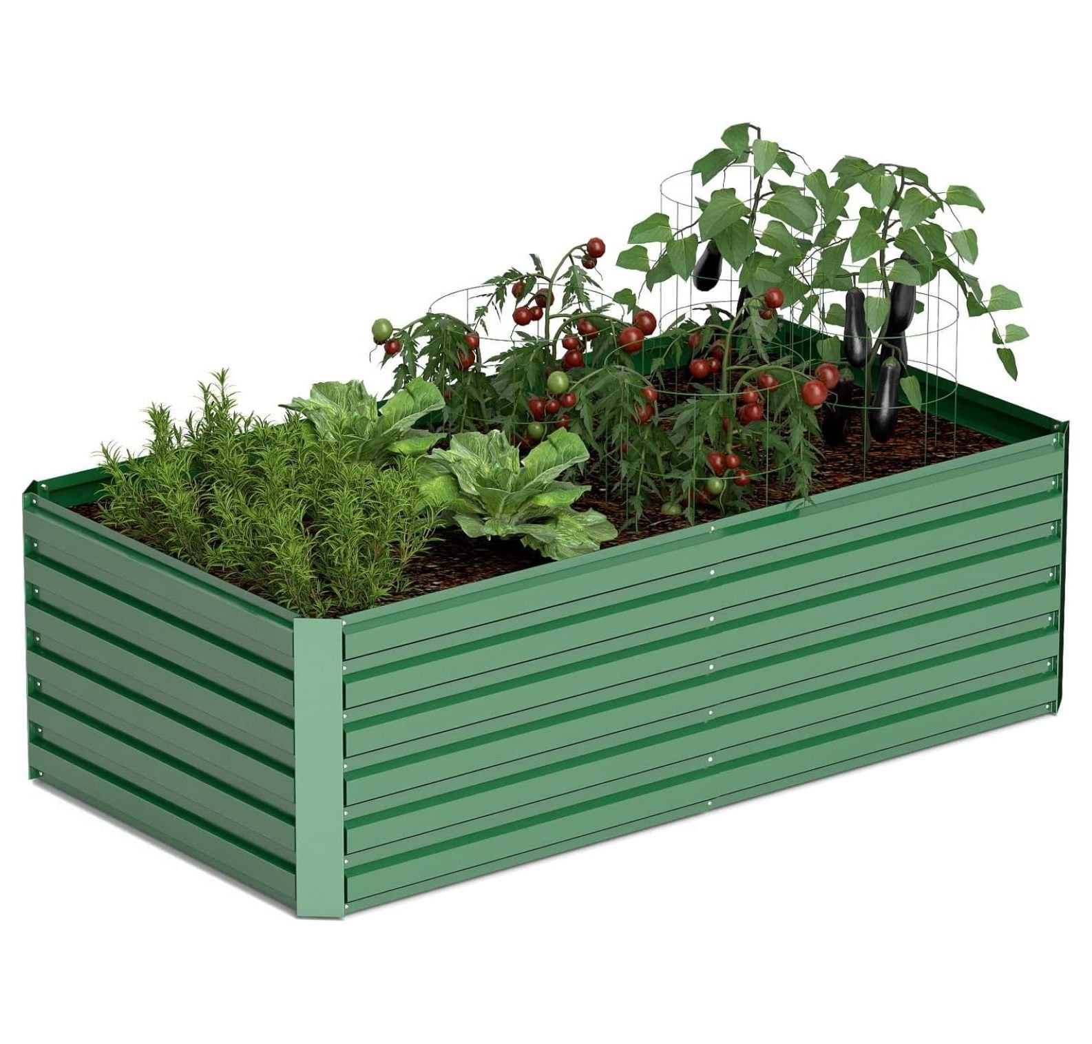8x4x2 ft Raised Garden Bed, Large Metal Planter Raised Beds, Planters ...
