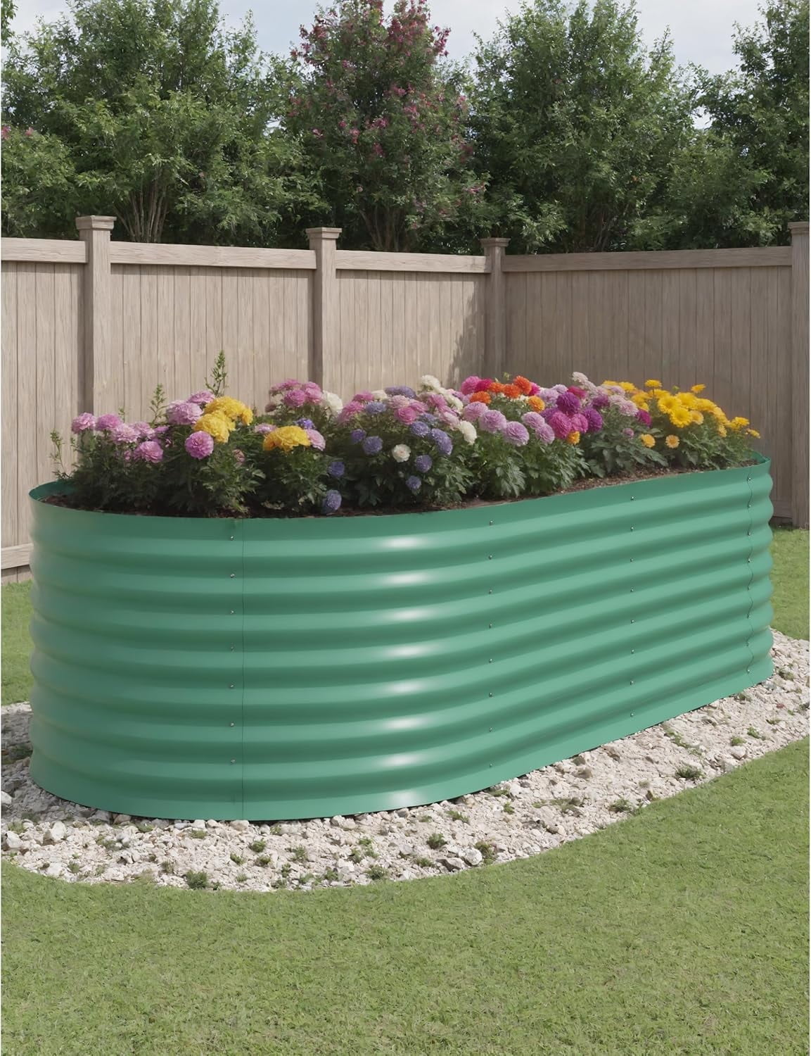 8x4x2ft Raised Garden Bed, Durable Weather-Resistant Wooden Planter Box ...